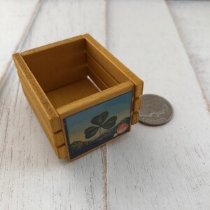 Miniature Wood Crate Mini Wood Fruit Crate With Clover Label - Etsy