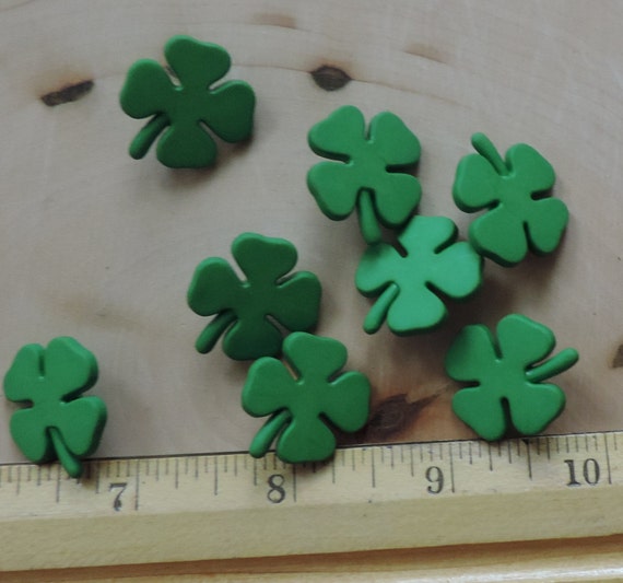 Shamrock Buttons Four Leaf Clover Buttons Novelty Button | Etsy