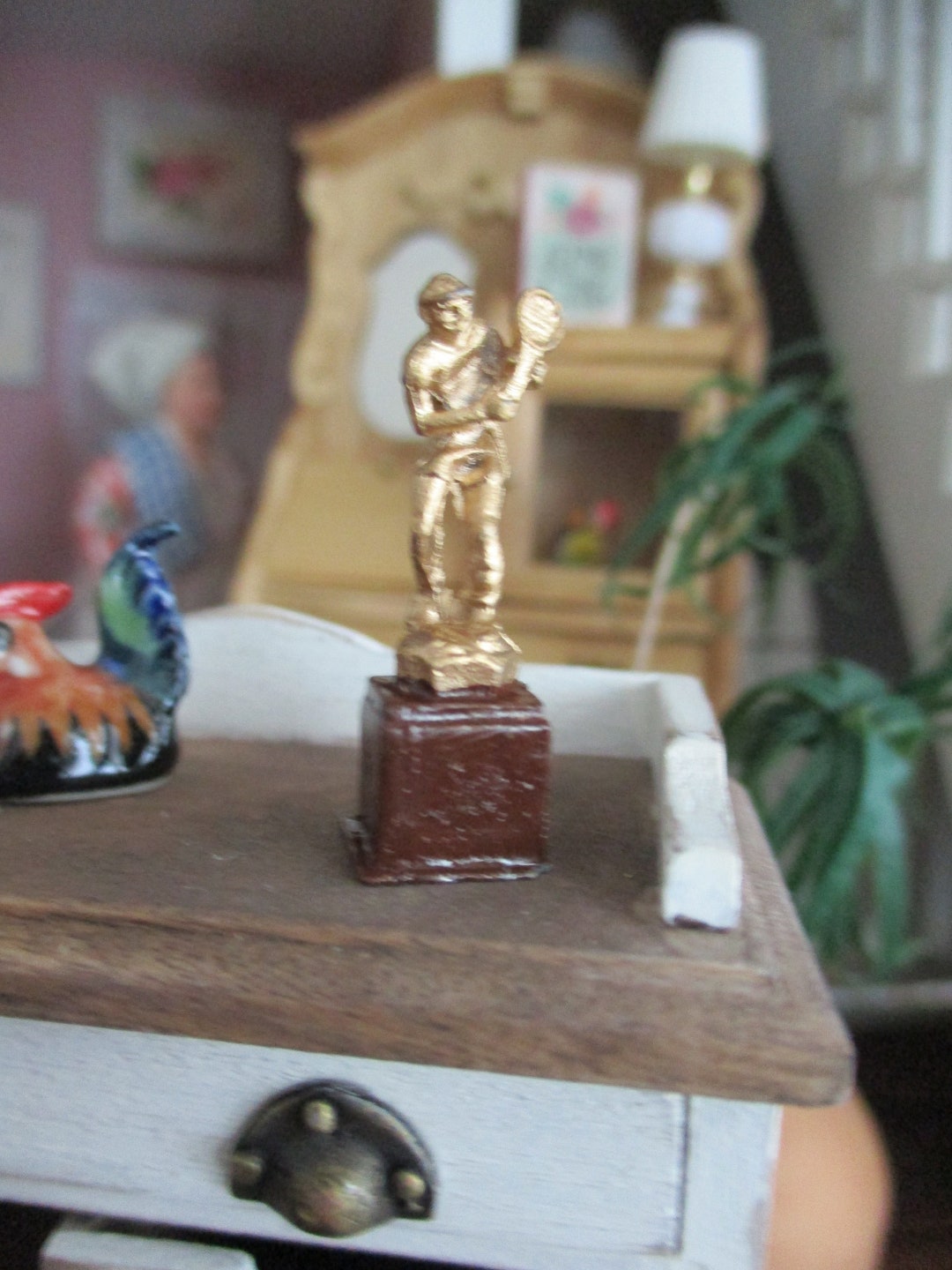 Miniature Trophy, Mini Tennis Trophy, Dollhouse Miniature 1:12 Scale ...