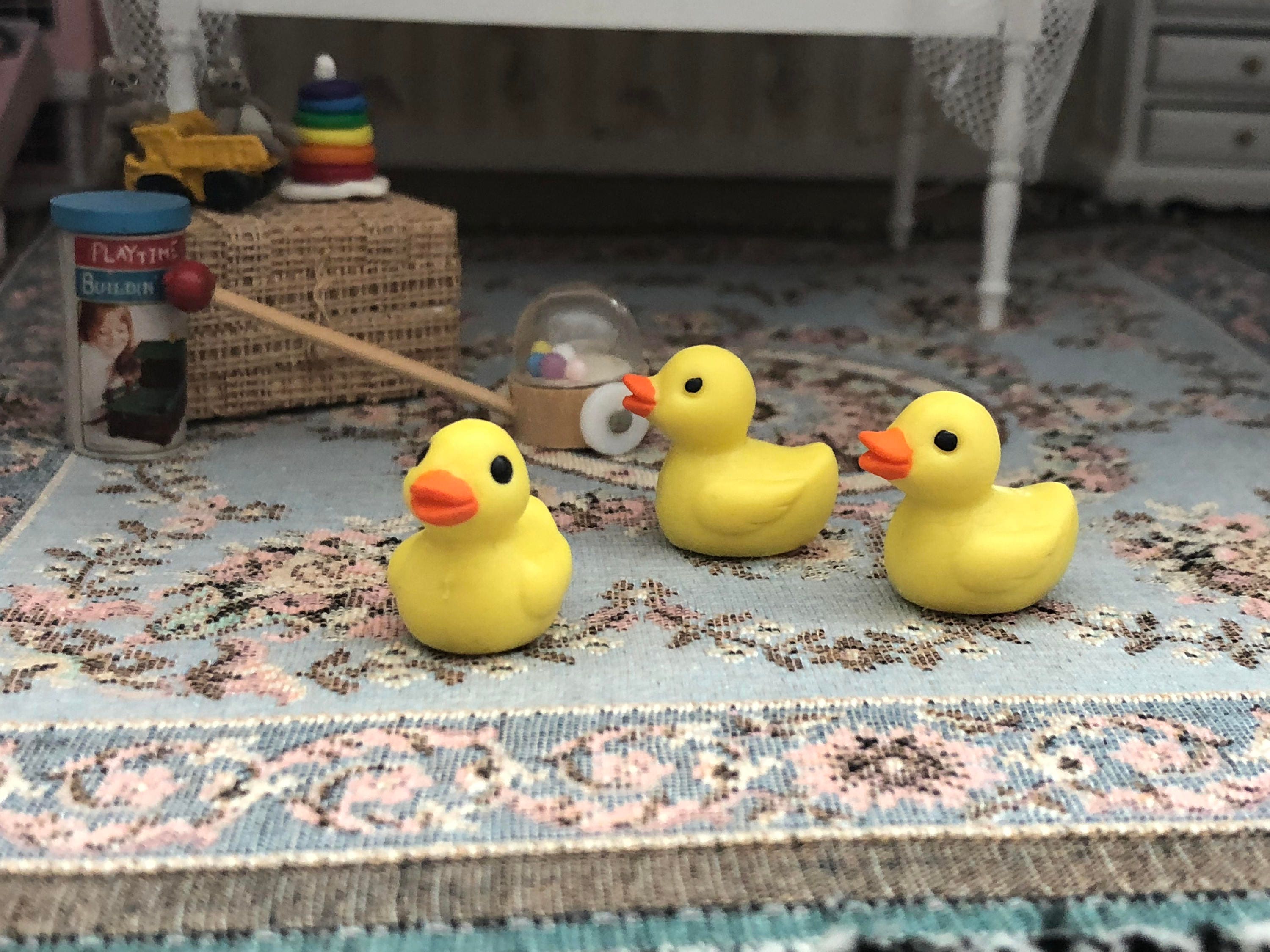 Miniature Ducks Set of 3 Plastic Mini Ducks Chicks Yellow | Etsy