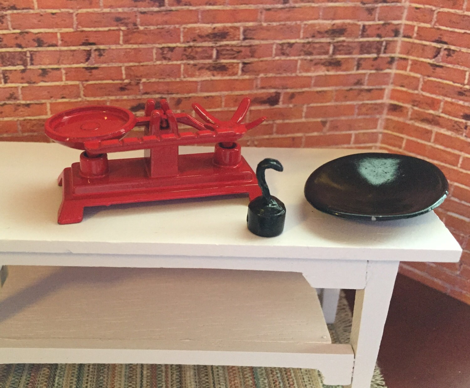 Miniature Scale With Weight Metal Vintage Inspired Store Scale miniature-scale-with-weight-metal-vintage-inspired-store-scale