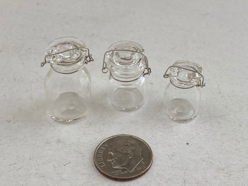 Miniature Glass Canisters Mini Canning Jars 3 Piece Set - Etsy