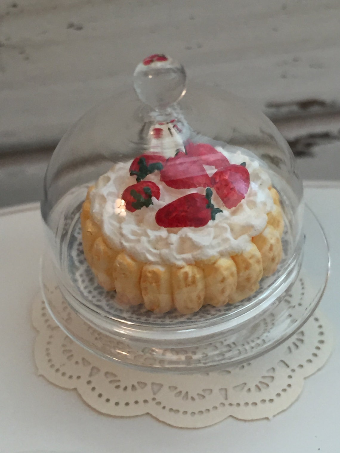 Miniature Lady Finger Strawberry and Whip Cream Cake - Etsy