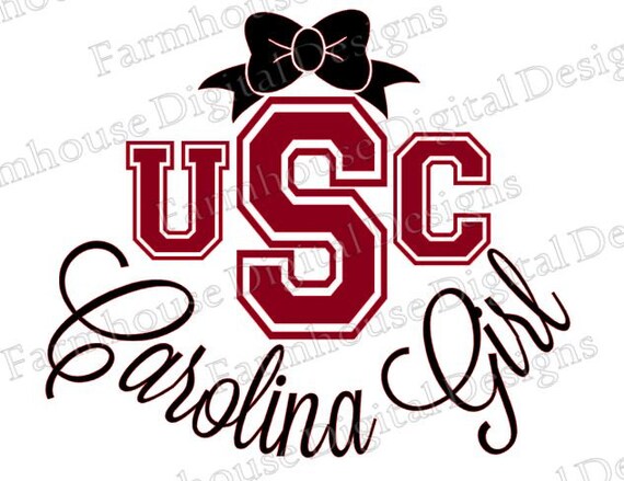 USC Carolina Girl .svg/.dxf/.png for use w/ Silhouette Studio | Etsy