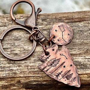 Arrowhead Big Dipper and Little Dipper Copper Keychain, Evergreen Trees ...