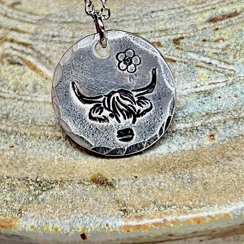Pewter Cow Necklace - Etsy