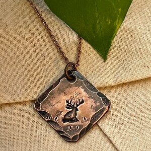 Jackalope Copper Pendant Necklace, Cryptid Jewelry Gift, Jack Rabbit ...
