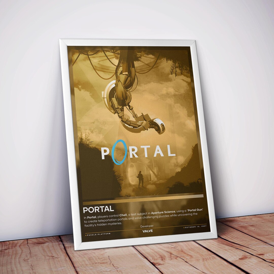 Portal Poster | Video Game Poster | 4 Colors | High Quality Print ...