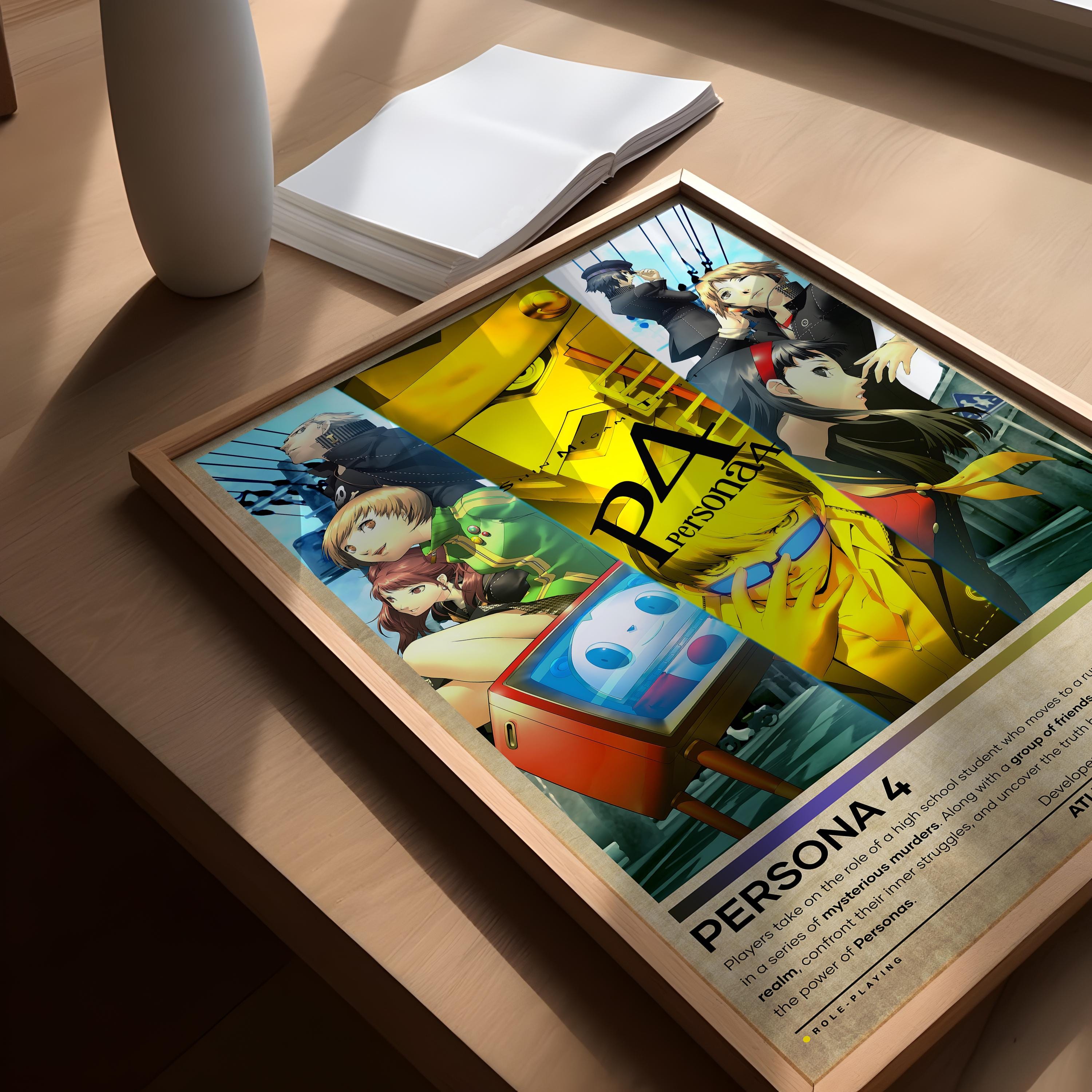 Persona 4 Poster | Video Game Poster | 4 Colors | High Quality Print ...