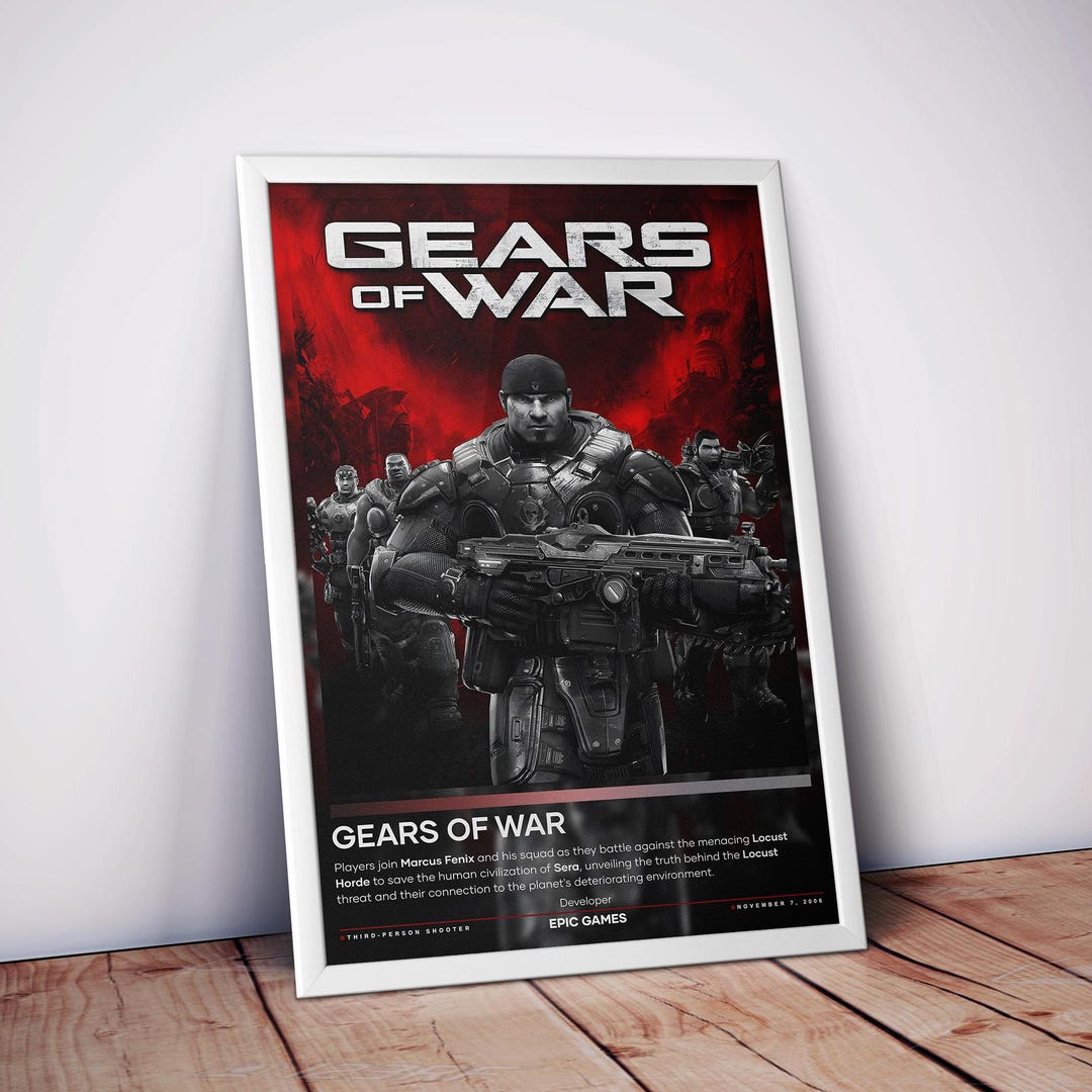 Gears of War Poster Gears of War 1 Poster 4 Colors High Quality Print ...