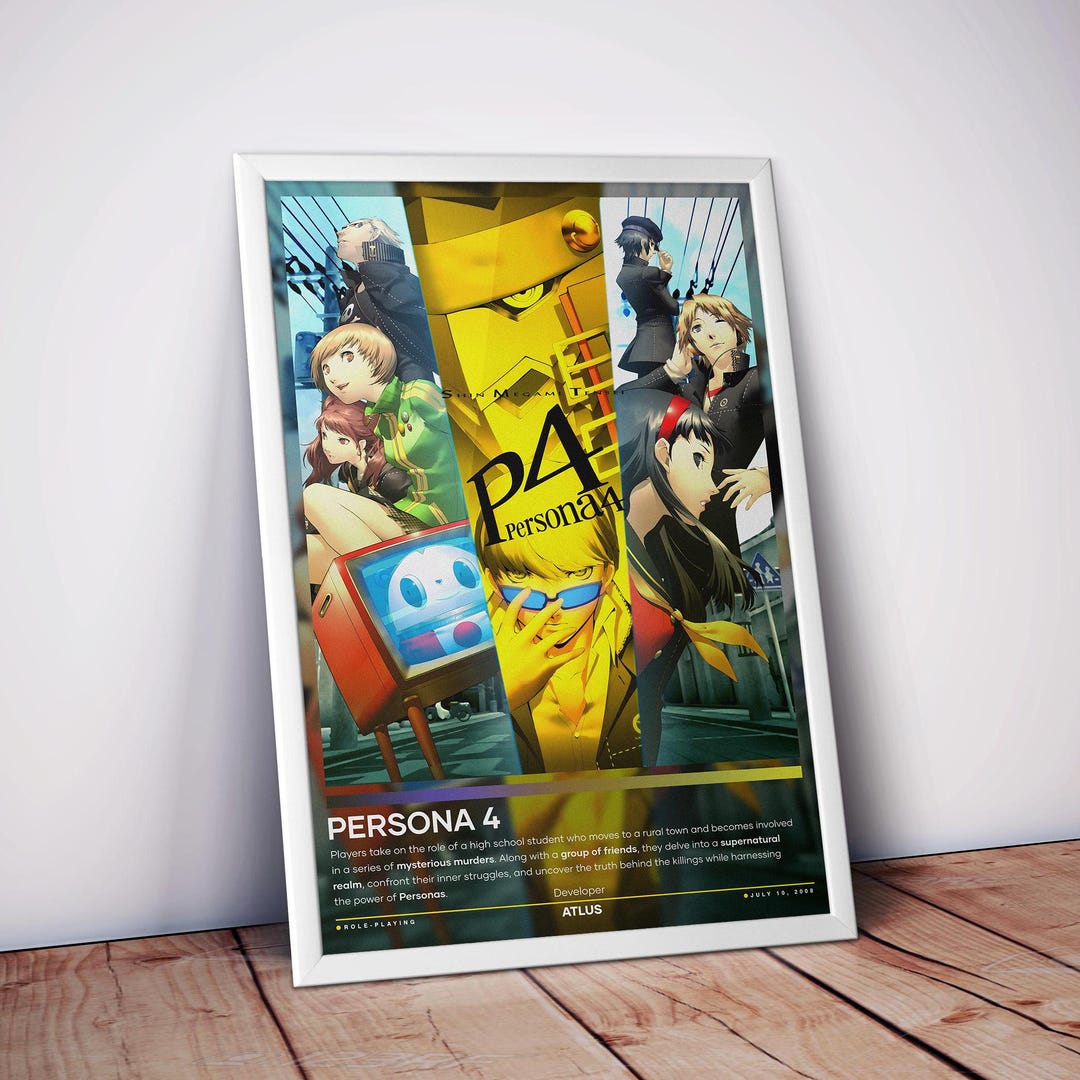 Persona 4 Poster | Video Game Poster | 4 Colors | High Quality Print ...