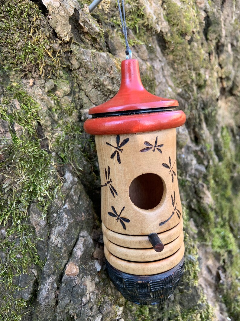 Dragonfly Lantern Hummingbird House Birdhouse Nester - Etsy