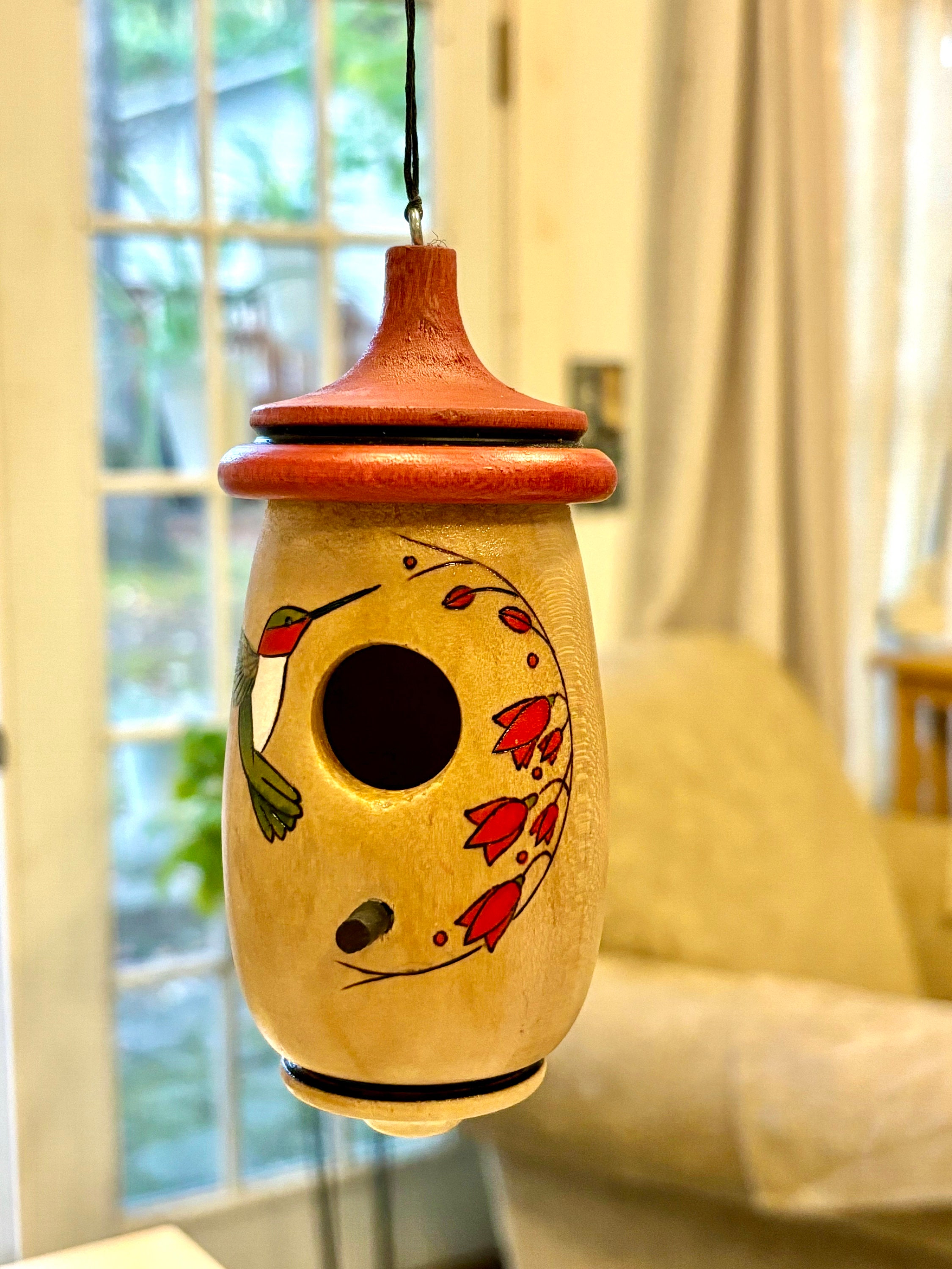 Hummingbird House, Handmade Wooden Birdhouse for Indoor/outdoor Use ...