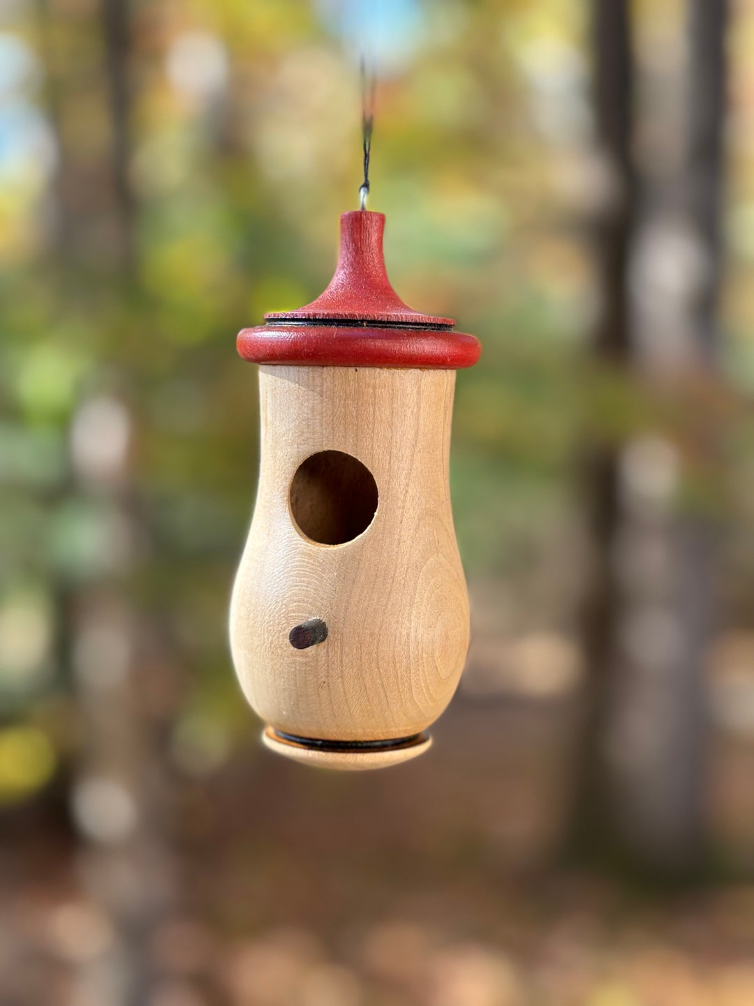 Natural Hummingbird House, Natural and Rustic, Handmade Wooden ...