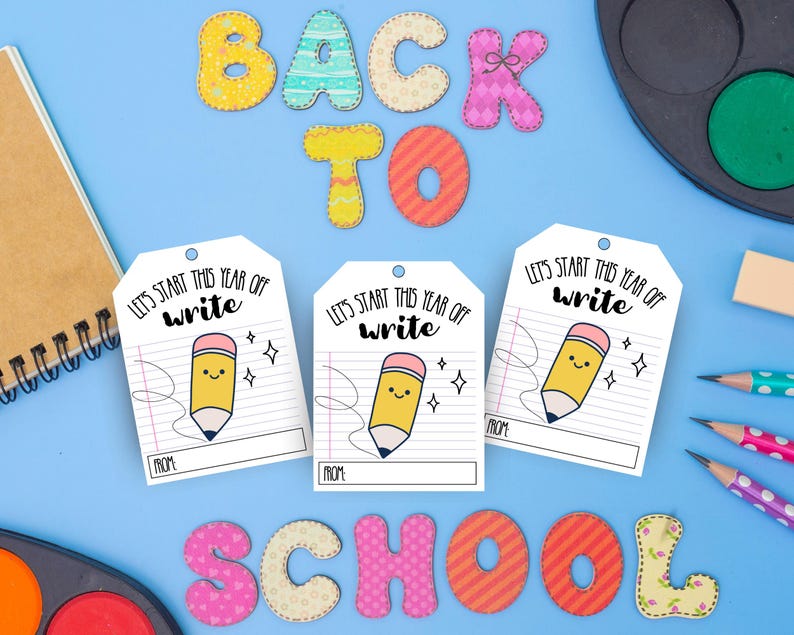 Pencil Holder Gift Tag, Back to School Gift From Teachers to Kids ...