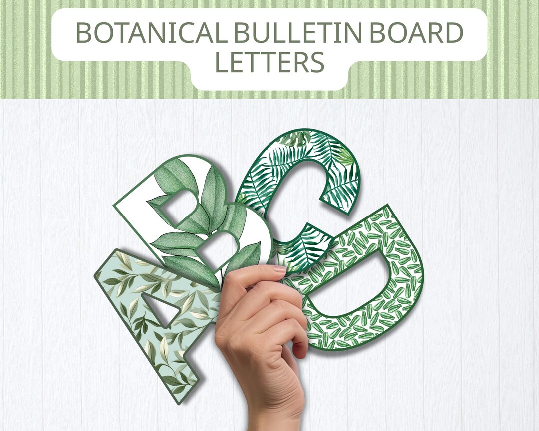 Botanical Bulletin Board Letters and Numbers, Botanical Bulletin Boards ...