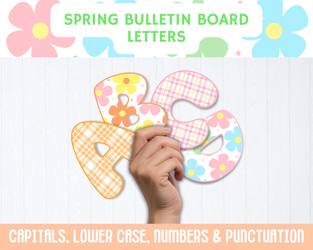 Spring Bulletin Board Letters, Spring Bulletin Board, Spring Bulletin ...