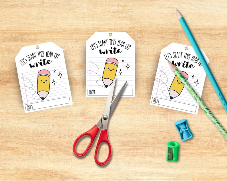 Pencil Holder Gift Tag, Back to School Gift From Teachers to Kids ...