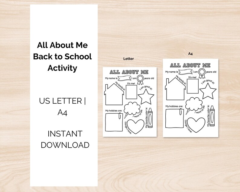 All About Me, Back to School, All About Me Printable, Get to Know Me ...