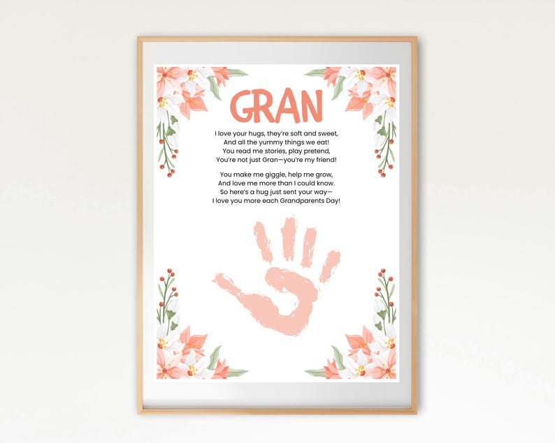 Grandparents Day Handprint Craft, Gran Handprint, Grandparents Day ...