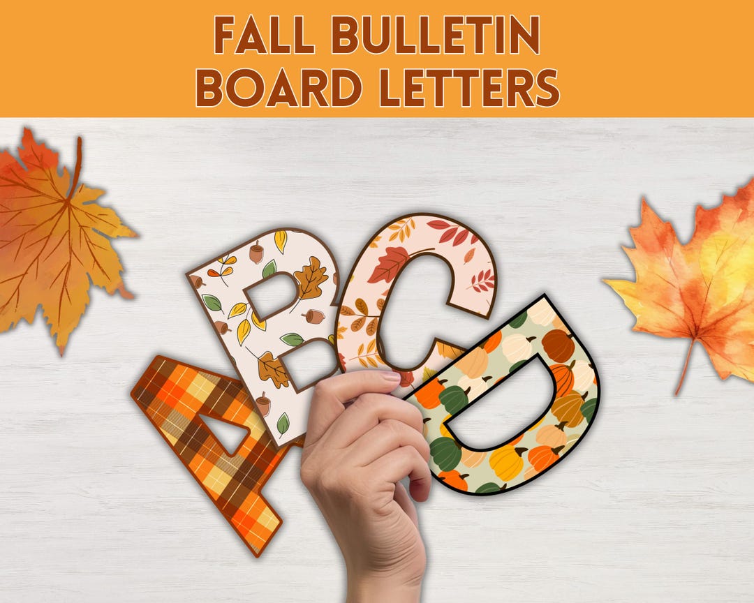 Fall Bulletin Board Letters, Fall Bulletin Board, Autumn Bulletin Board ...