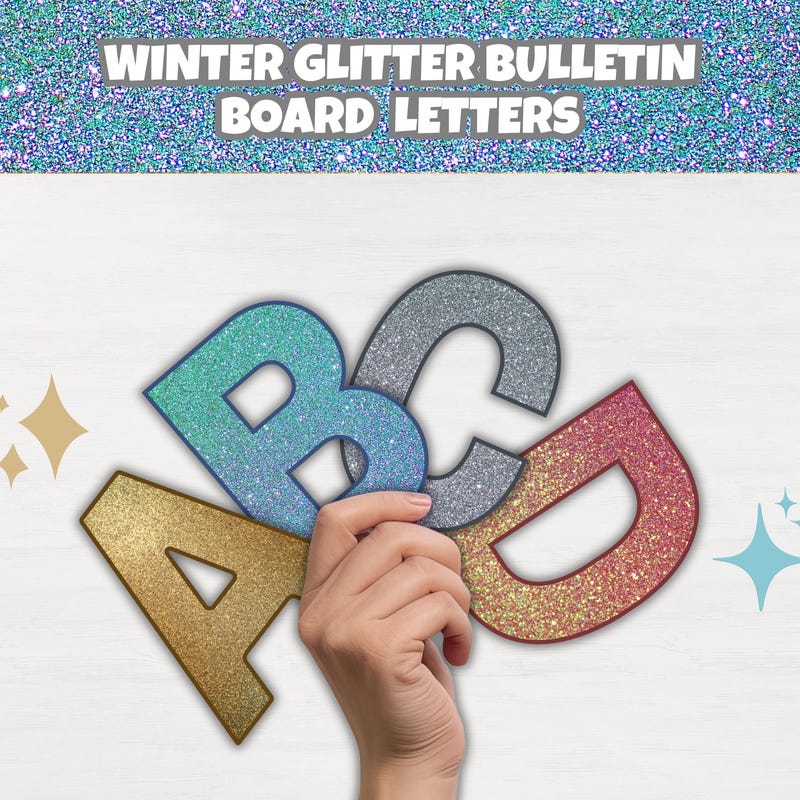 Gold Glitter Letters - Etsy