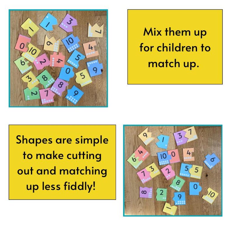 Hands on Math Activity Kindergarten Prek Number Bonds to 10 Jigsaw - Etsy