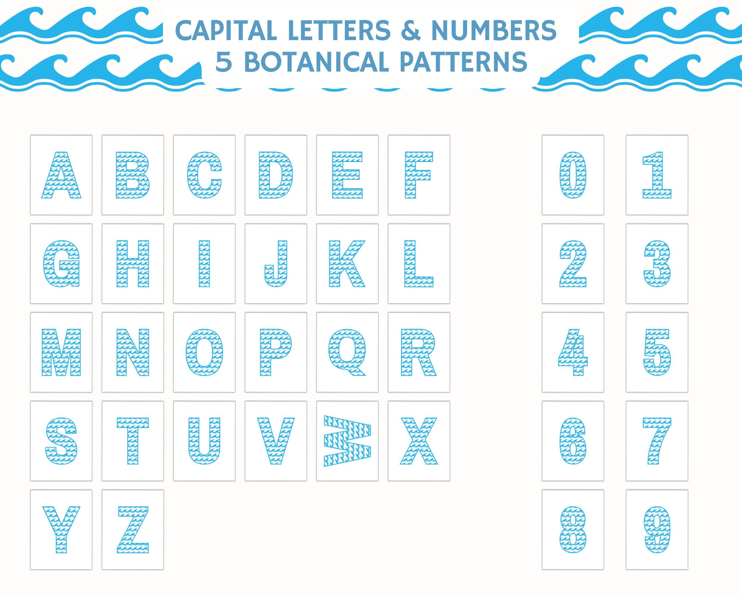 Ocean Bulletin Board Letters and Numbers, Ocean Bulletin Boards, Ocean ...