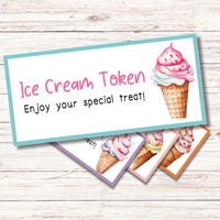 Printable Ice Cream Coupons, Ice Cream Voucher, Editable Ice Cream ...
