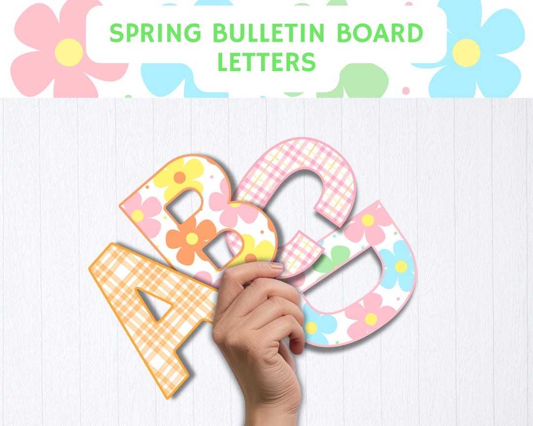 Spring Bulletin Board Letters, Spring Bulletin Board, Spring Bulletin ...