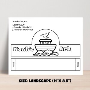 Noah’s Ark Activity, Coloring Paper Crown, Sunday School Craft ...
