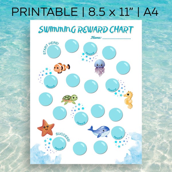 Swim Stickers - Etsy