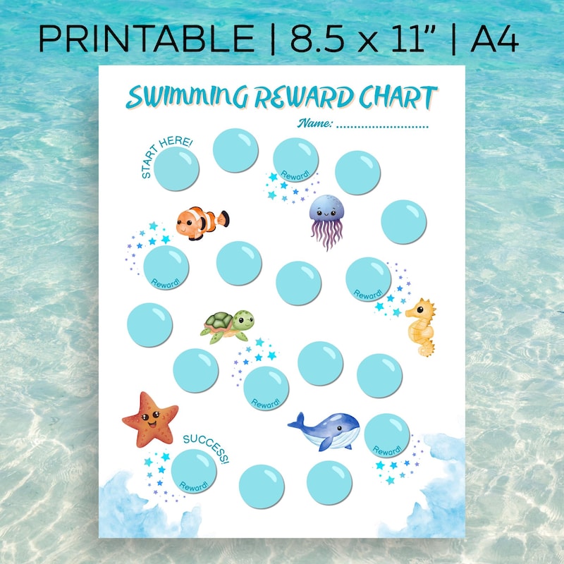 Swim Stickers - Etsy