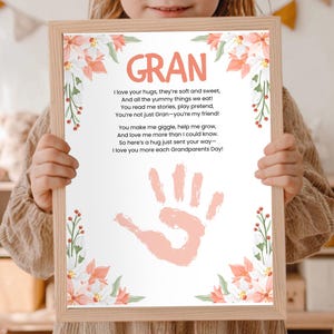 Grandparents Day Handprint Craft, Gran Handprint, Grandparents Day ...