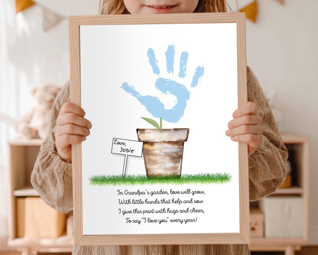Grandparents Day Handprint Craft, Grandpa Handprint, Grandparents ...