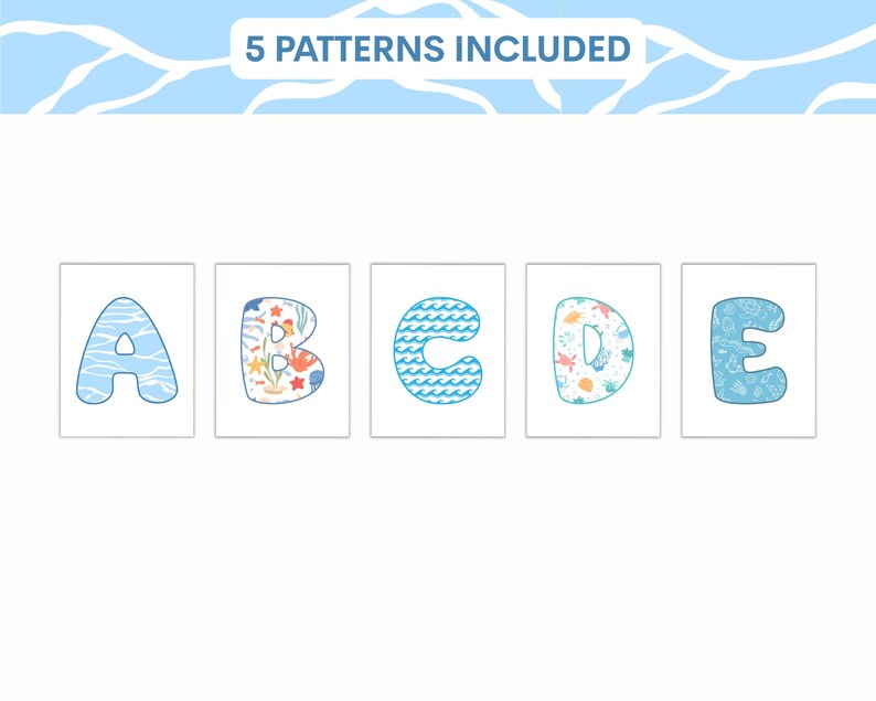 Ocean Bulletin Board Bubble Letters & Numbers, Ocean Bulletin Boards ...