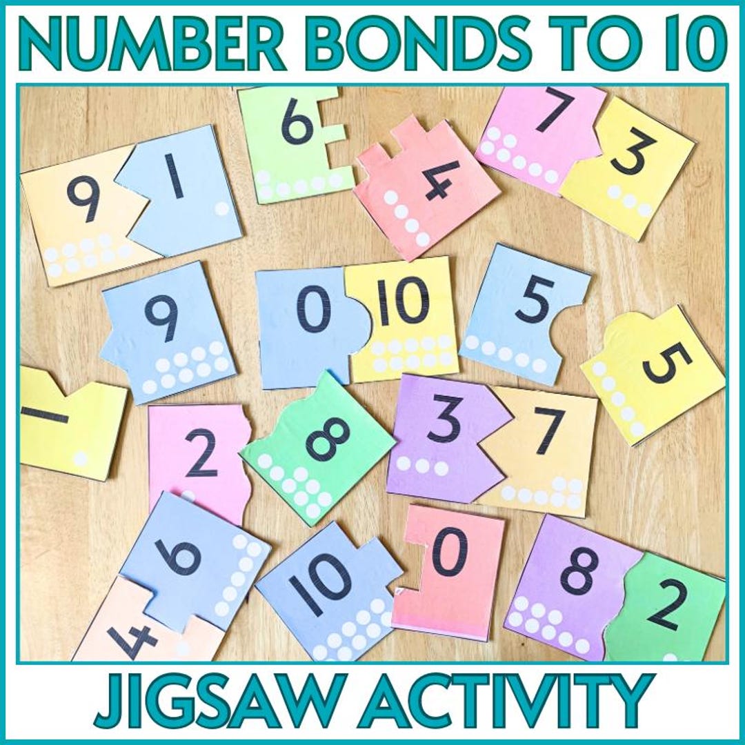 Hands on Math Activity Kindergarten Prek Number Bonds to 10 Jigsaw - Etsy