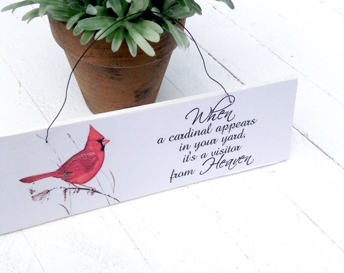 Free Mini Magnet When a Cardinal Appears in Your Yard Sign | Etsy