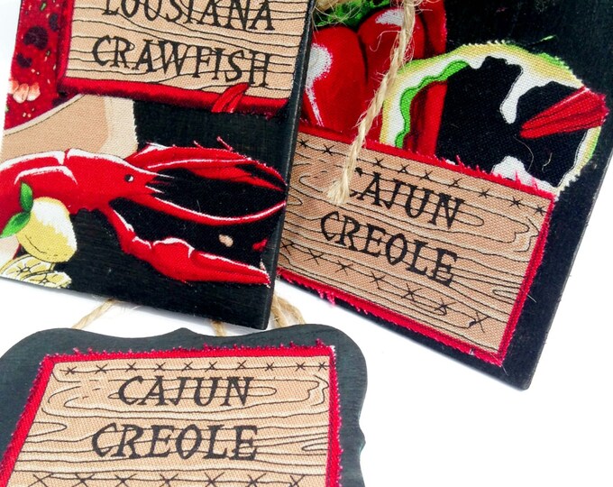 LOUISIANA Crawfish Creole HOT and SPICY Wood Signs Set of 3 - Etsy