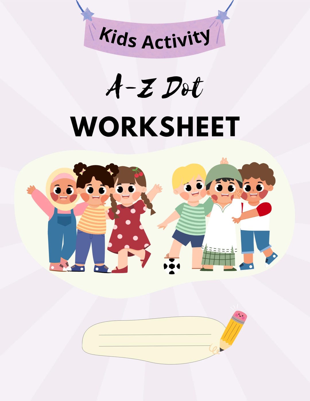 A - Z Dot Worksheet for Kids PDF Printable - Etsy