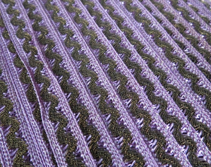 Antique Victorian Purple Ribbon Metallic Gold Trim By the Yard | Etsy