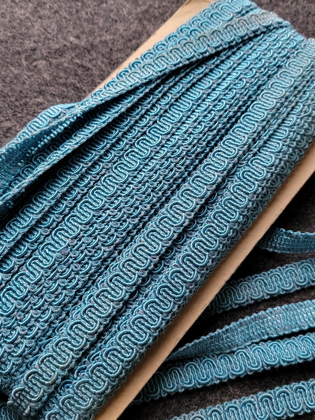 Vintage Conso Scroll Grimp Trim - Light Blue - Upholstery Cord Trim ...