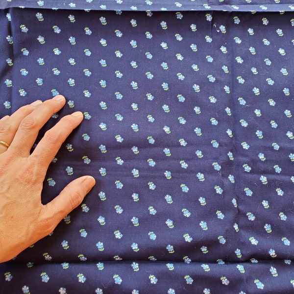 Light Blue Calico Fabric - Etsy