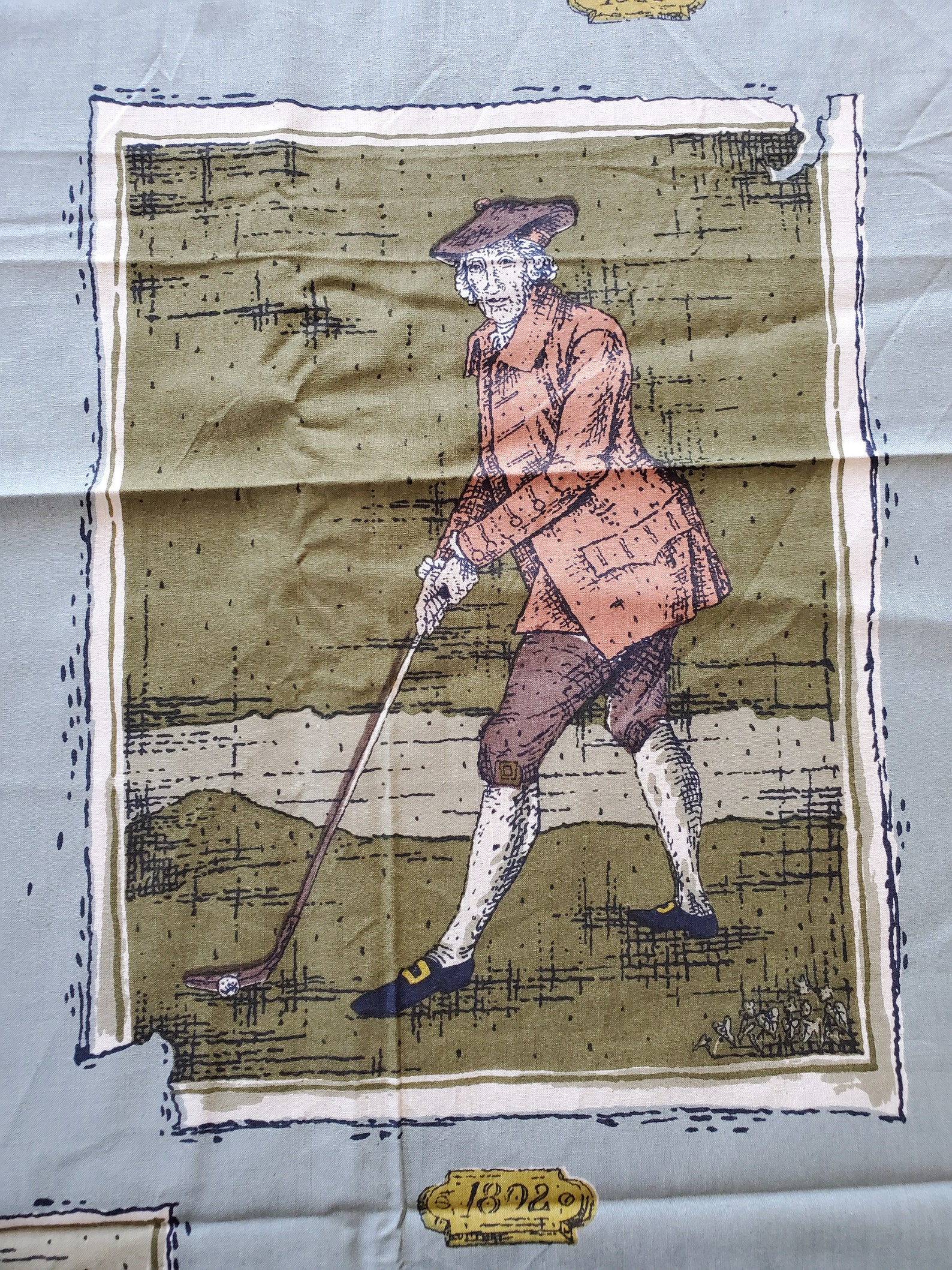 Vintage GREEFF Fabric for Men Only Golf Cotton 2.4 Yards - Etsy