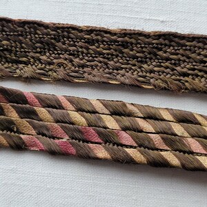 Vintage French Rayon 4 Row Braid Trim 4.25 Yards Brown Pink Gold 5/8 ...