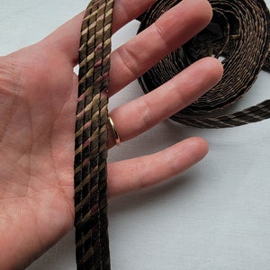 Vintage French Rayon 4 Row Braid Trim 4.25 Yards Brown Pink Gold 5/8 ...