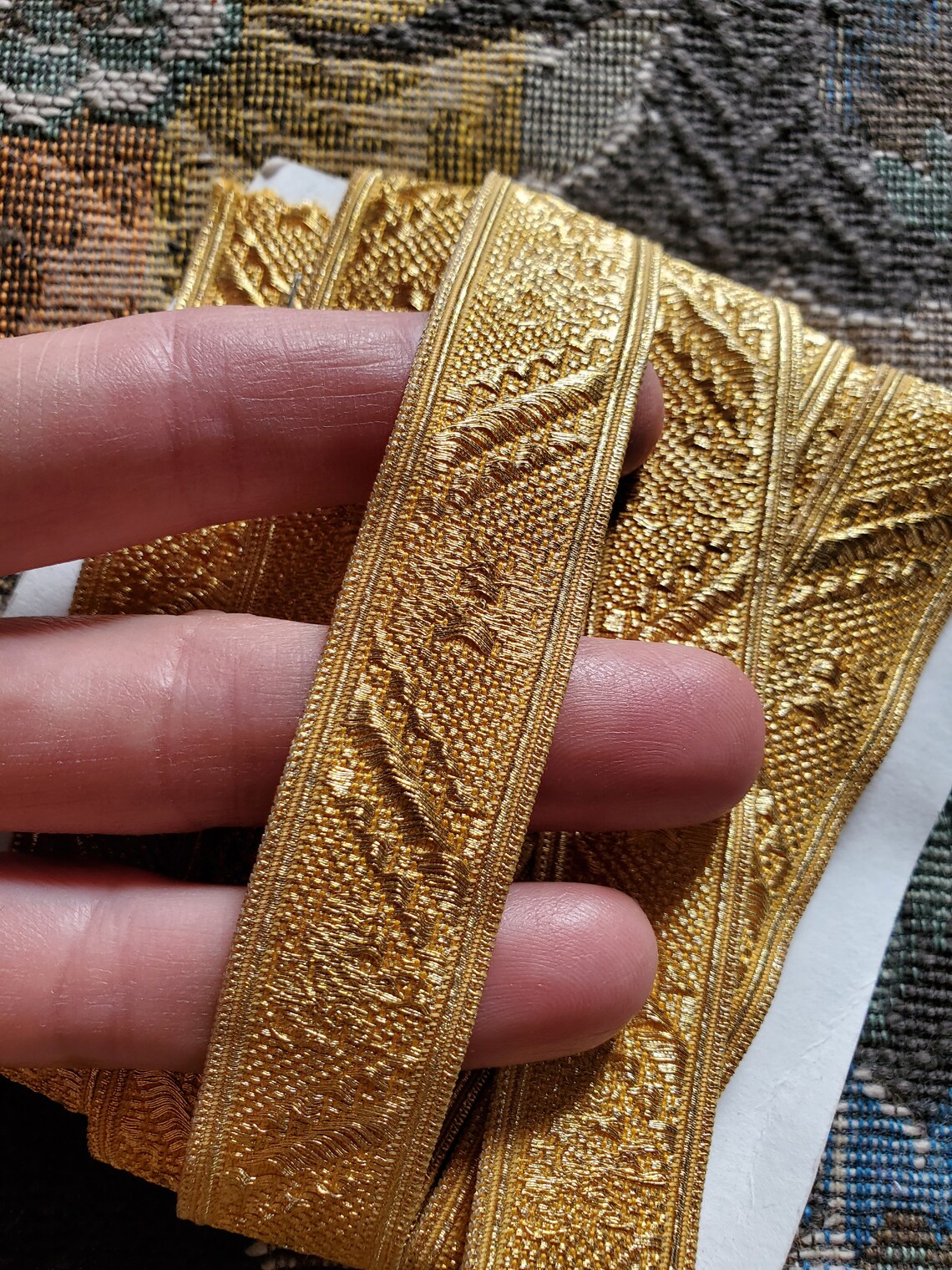 Metallic Gold Liturgical Vestment Trim Jacquard 3/4 x 5 | Etsy