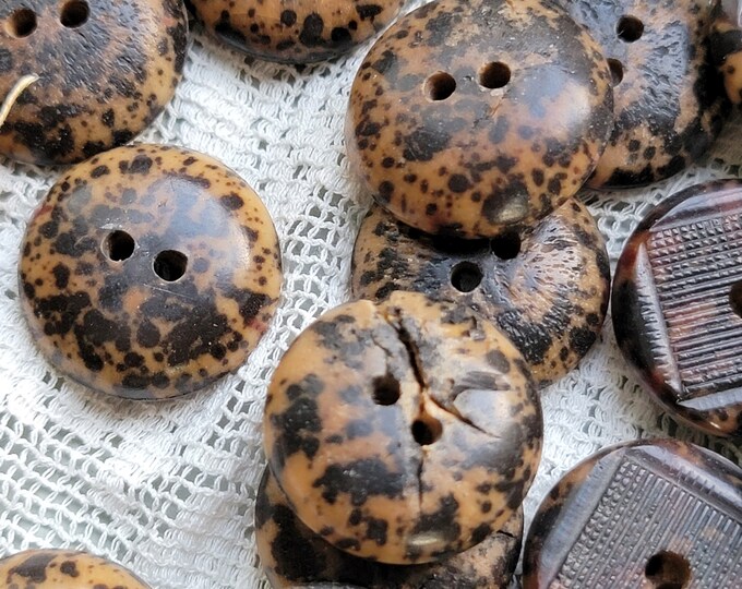 Antique Round French Buttons Set of 24 ~2 Tone Tortoise Shell Brown 3/4 Inches in Diameter - Etsy
