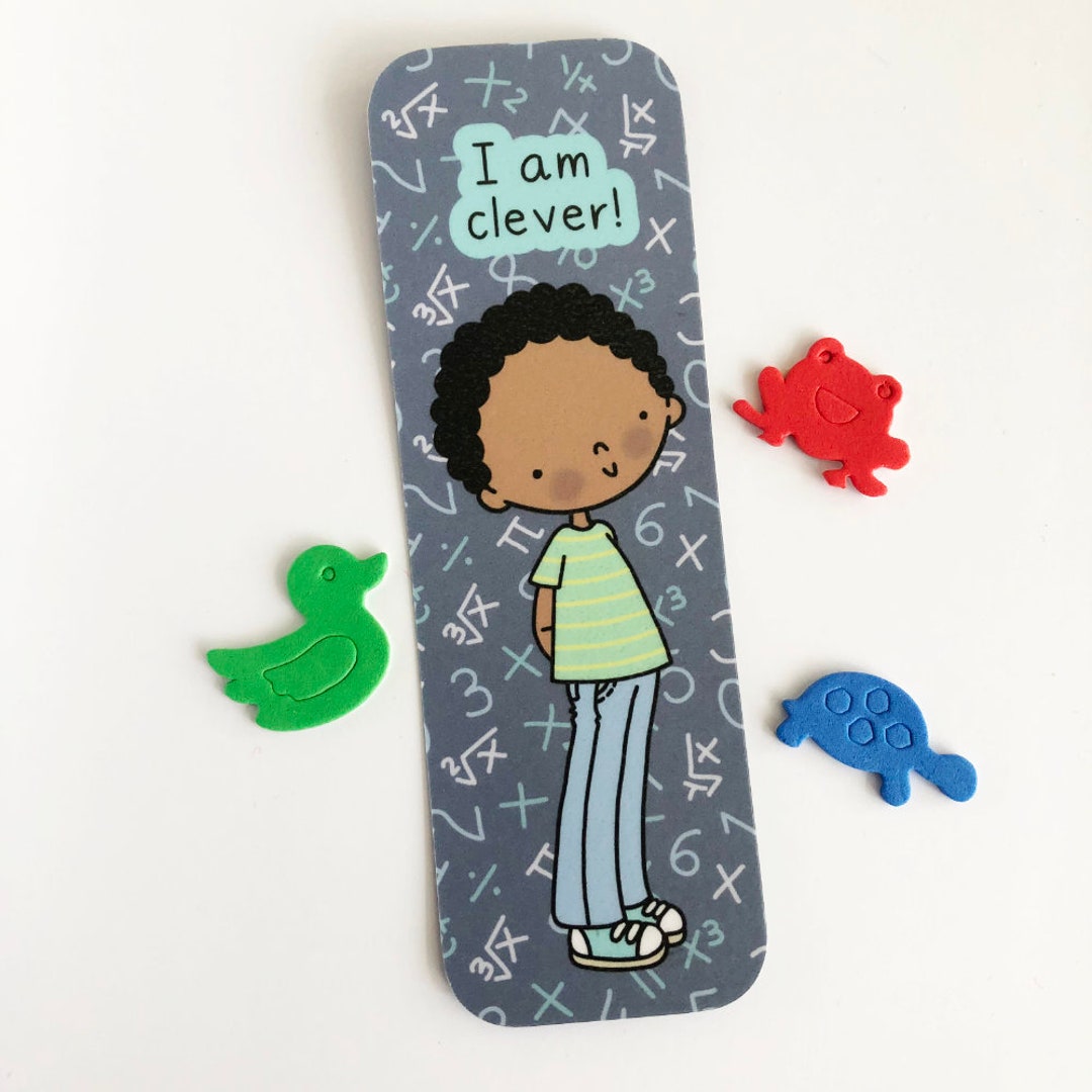 Affirmation Maths Math Bookmark for Boys Bookmark Bookworm Gift Present ...