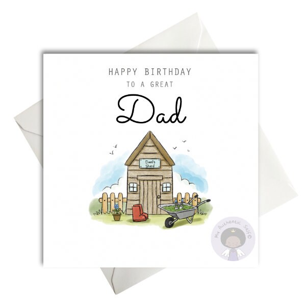 Happy Birthday Garden Shed Cards - Etsy